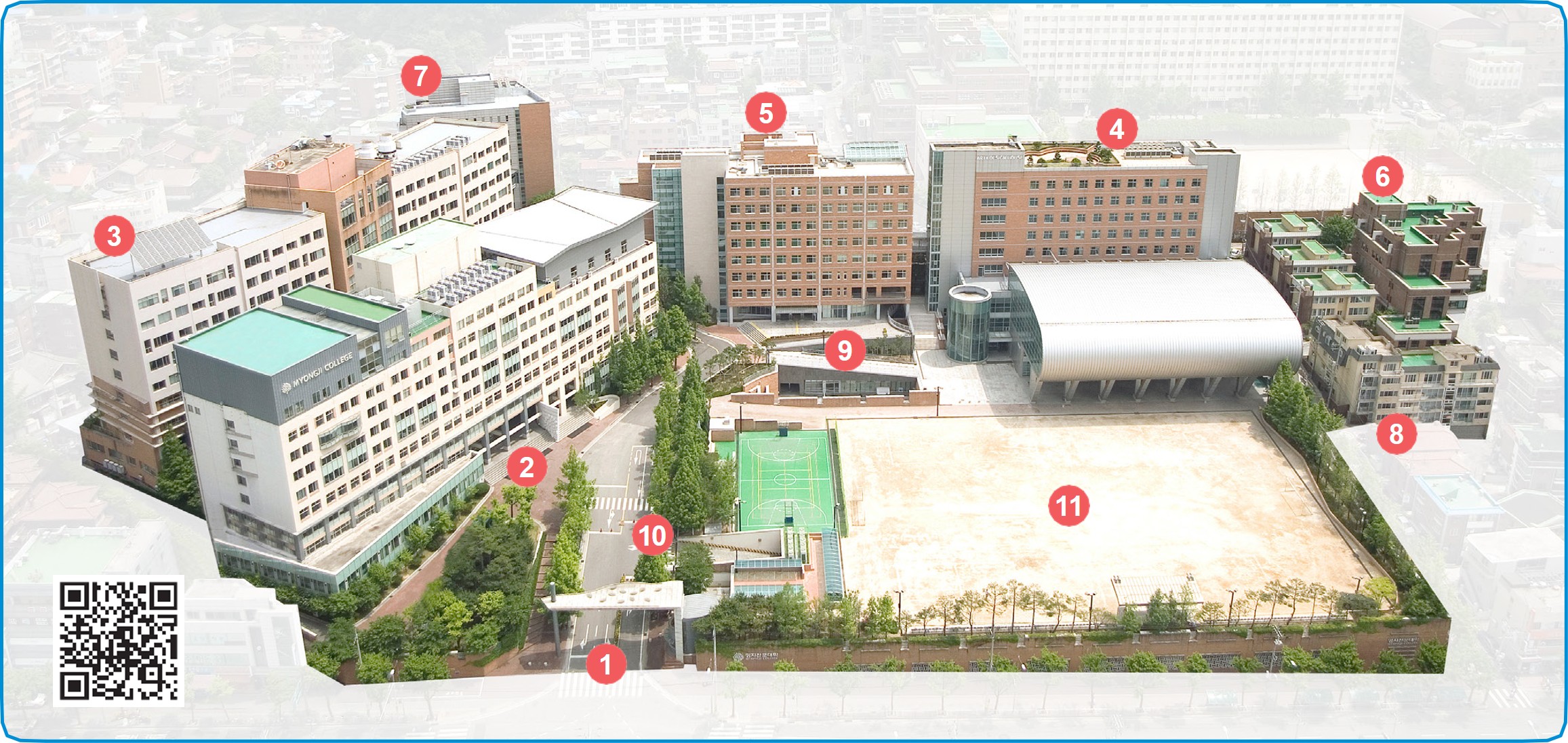 명지전문대학 | Information service | Campus map